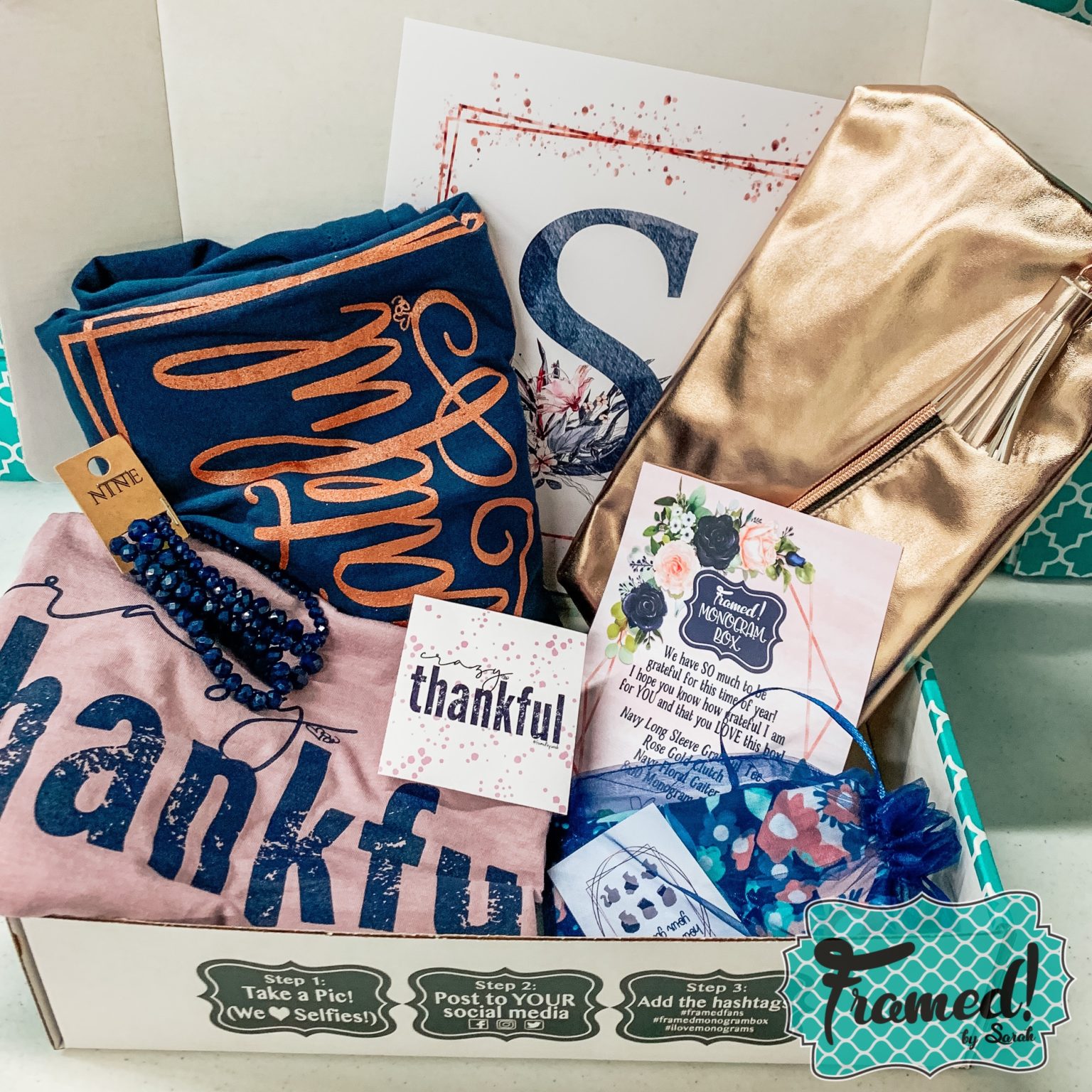Thankful and Grateful- November Monogram Box Reveal – Framed!