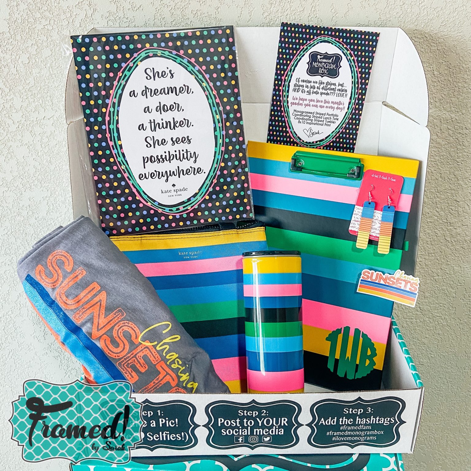 Monthly Monogram Box Subscription | Framed! by Sarah